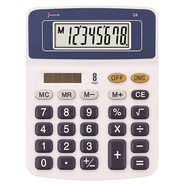 JASTEK COMPACT CALCULATOR BLUE - That Office Place Mackay