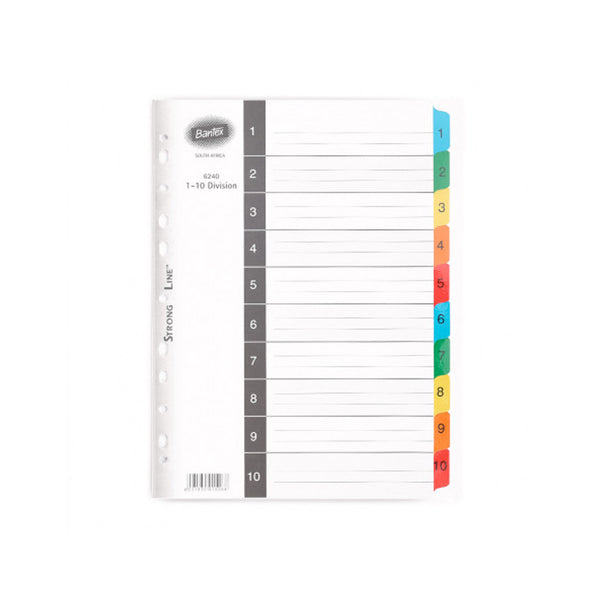 BANTEX MYLAR 1-12 INDEX WHITE DIVIDERS - That Office Place Mackay