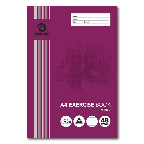 OLYMPIC A4 EXERCISE BOOK YEAR 2 48PG - That Office Place Mackay